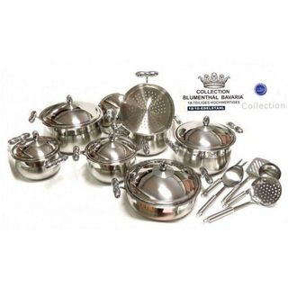 Batteria 18 pezzi in acciaio Bavaria, adatto per t