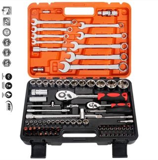 Professionale 82Pcs 1/2 ",1/4", chiavi a cricchett