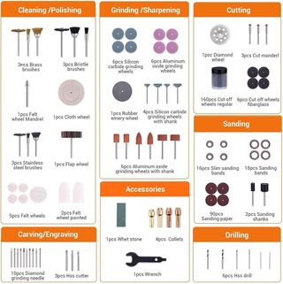 361 accessori per Dremel e attrezzi rotanti simili