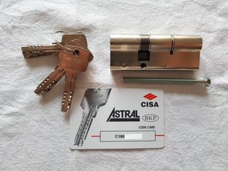 Cilindro CISA Astral sagomato europeo mm. 80 30/50