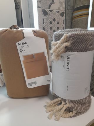 Copripiumino di lino + plaid di lana