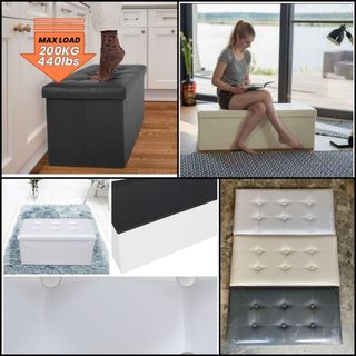 PUFF POUF CONTENITORE ECOPELLE PANCA BAULE IMBOTTI