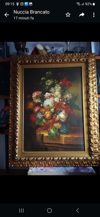 Quadro con fiori natura morta.