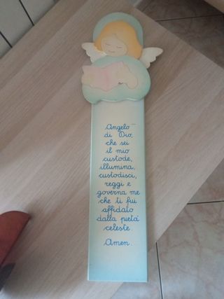 Angelo in legno da appendere