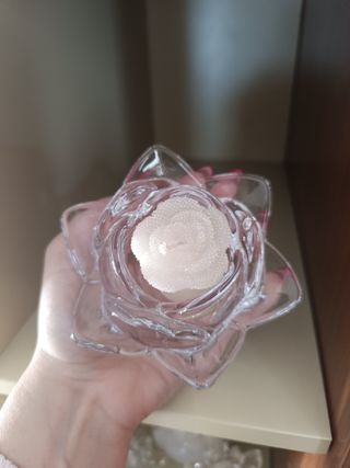 Rosa di vetro trasparente