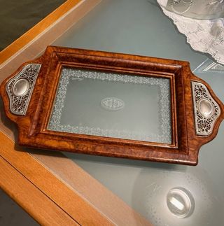 Vassoio Radica e Argento 925