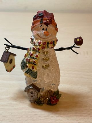 Statuetta natale pupazzo neve