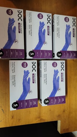 1 scatola Guanti in Nitrile 100 pezzi misura Small