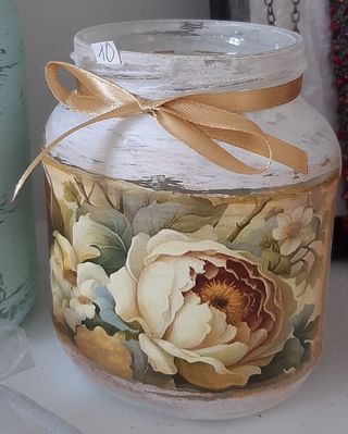 vaso di vetro shabby chic