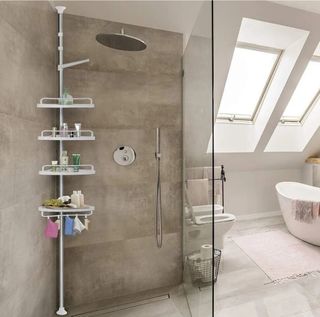 scaffale angolare da bagno