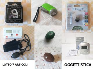 SET 7 pezzi oggettistica varia casa e ufficio