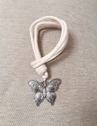 Ferma tende elegante farfalla argento