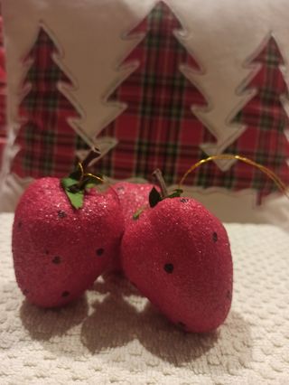 11 decorazioni fragole albero di Natale