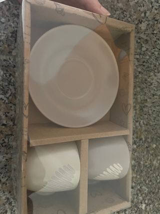 set 2 tazzine caffe e 2 piattini