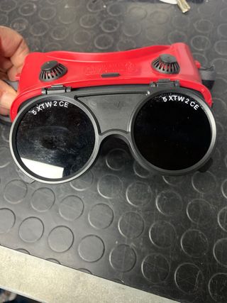 2 occhiali per saldatura