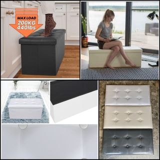 PUFF POUF CONTENITORE ECOPELLE PANCA BAULE IMBOTTI