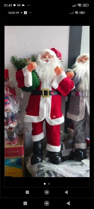 Babbo Natale 100 cm con luci e musica