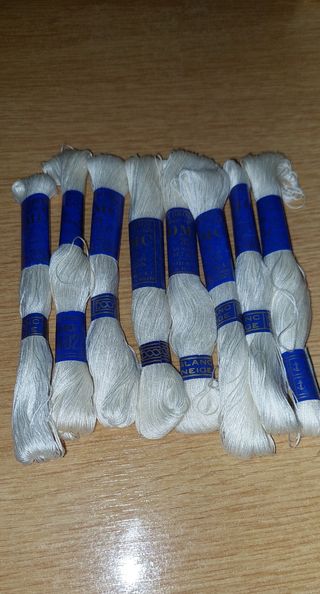 Matassine cotone da ricamo bianco