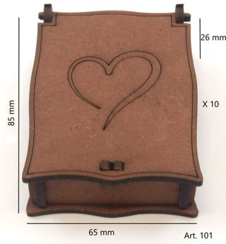 10 pz. Scatola portagioie in legno - Art. 101