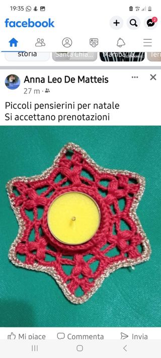 Porta candela fatto a mano