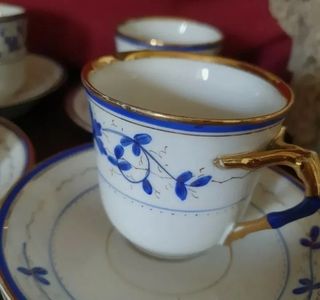 8 tazzine 8 piattini porcellana fine 800