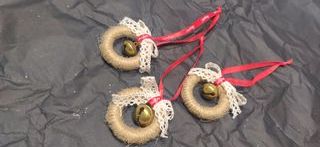 3 decorazioni da appendere campanelline vintage