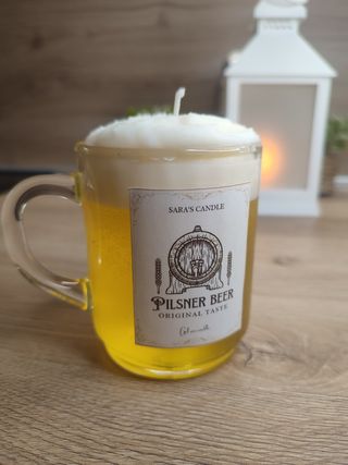 Candela artigianale in cera gel