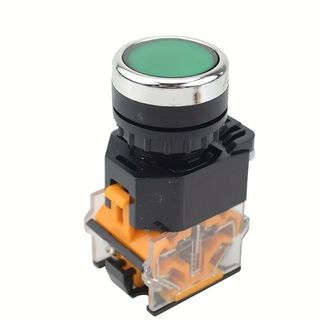 Pulsante interruttore 22mm verde no nc