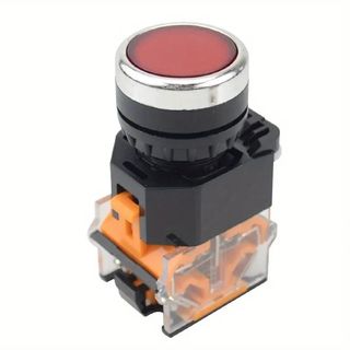 Pulsante interruttore 22mm rosso no nc