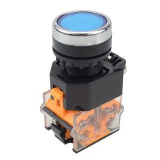 Pulsante interruttore 22mm blu no nc