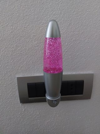 Lampada fuxia glitterata