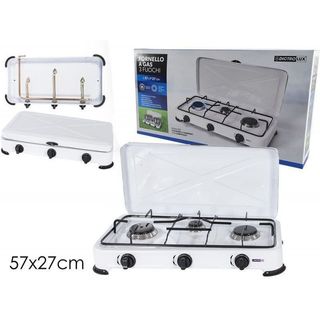 Fornello Cucina a Gas 3 Fuochi in Acciaio Per Este