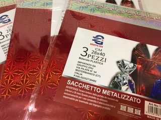 set 3 per 3 sacchetti metalizzati