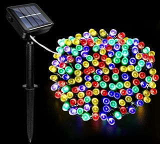 10M Catena Luminosa Esterno Solare, 100 LED Multic