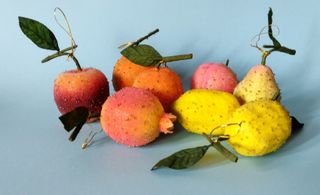 N. 8 Palline di natale a forma di frutta - Vintage