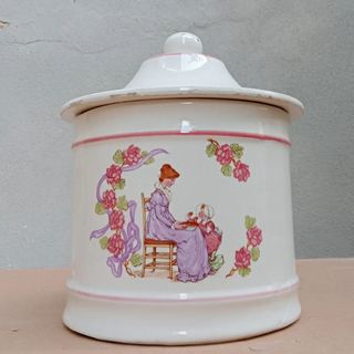 Biscottiera in ceramica Deruta anni 50