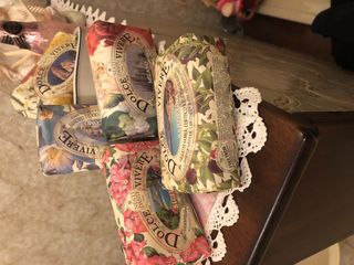 set di 5 saponette “bella Italia” + porta sapone