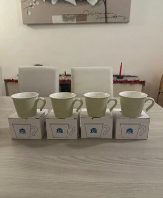 set da 4 tazze da colazione mulino bianco
