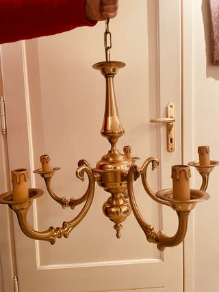 lampadario in ottone