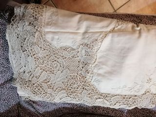 Coperta lino ed uncinetto