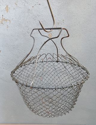 Cesto in rete metallica, vintage