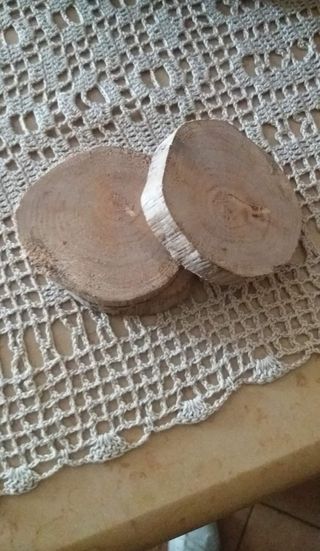 Decorazioni dischetti in legno