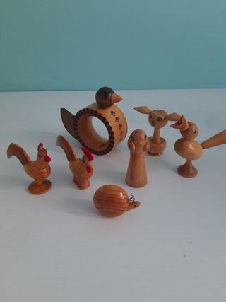 Animali in legno vintage anni 70