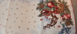 Runner natalizio pigne fiocco