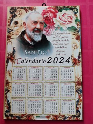 quadretto calendario 2024 Padre Pio