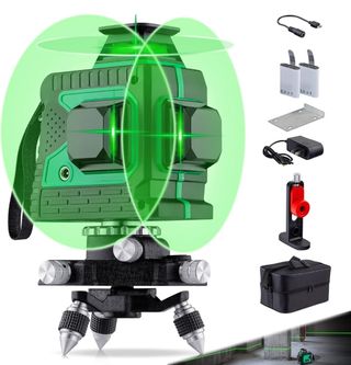 Livella laser a Livello Verde Ricaricabile 12 Line