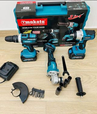 Kit 3 in 1 Trapano Avvitatore + Avvitatore a Impul