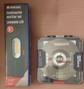 Parkside - Lampada Led + Set mole abras