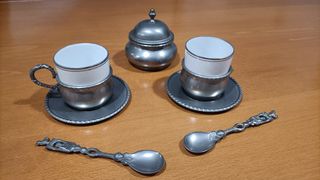 Servizio caffè in peltro