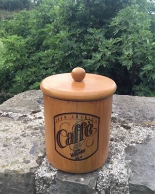 contenitore caffe in legno /vintage